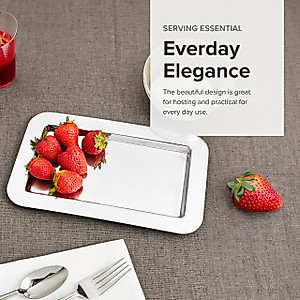 Frieling USA 18/10 Mirrored Finish Stainless Steel Serving Tray, 9.4-Inch by 5.6-Inch