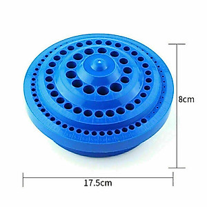 HomeSoGood Drill Bit Storage Holder Case 1-13mm Drill Bit Storage Box Round Shape Organizer Stand Household Rotatable Drill Rack(Blue)