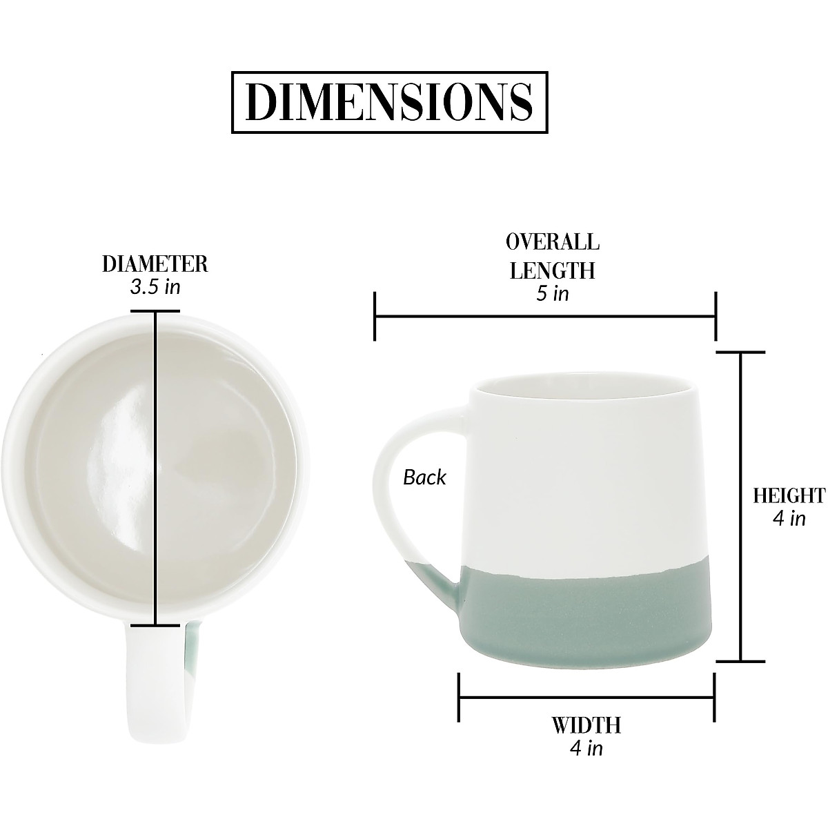 Pavilion Gift Company - Love You Friend - 17 oz Organic Shaped Teal Dipped Stamped Letter Novelty Coffee Mug Tea Cup Best Friend Bestie BFF Gift Neutral Home Modern Friendship Present