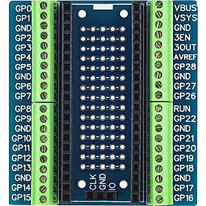 for PI PICO Mini Brekaout Board Soldered with Screw Terminal 2.54mm for Raspberry Pi Pico (1pcs)