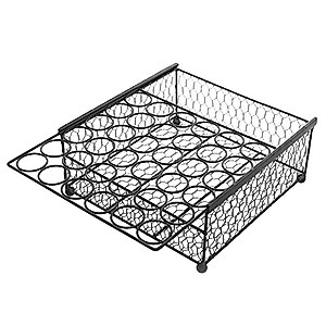 2 Tier Country Rustic Black Chicken Wire 36 Egg Display Tray and Egg Storage Box - Enjoy Fresh Eggs Daily