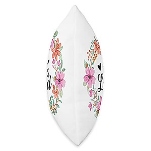 Floral Frame 101 Years Old 101st Birthday Gifts 101 Years Loved Funny Mom Dad Grandpa Grandma 101st Birthday Throw Pillow, 16x16, Multicolor