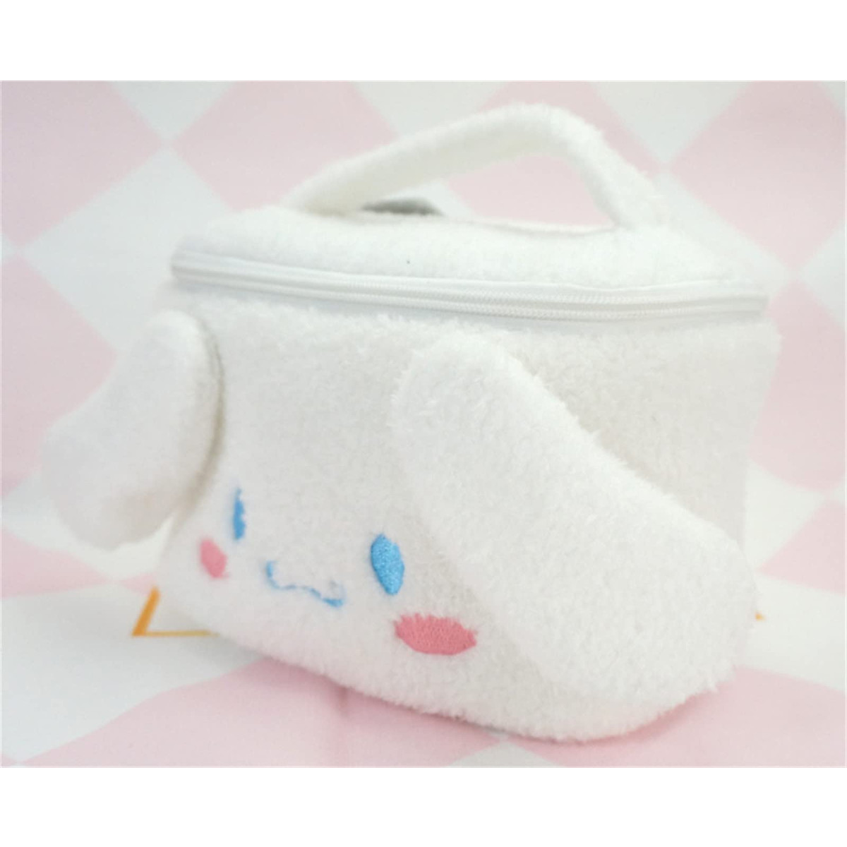 lierde Plush Bag Cosmetic Storage Bag Purse Storage Bag Packaging Christmas Decorations (Pink White)