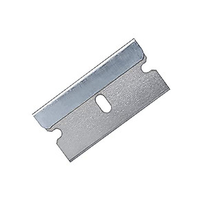 Single Edge Razor Blade 10 Pack - Straight Edge Razor - Ten Super Sharp Flat Blades in Convenient Storage Dispenser - Heavy Duty SK5 Oven Scraper Razor Tool Refills - Single Sided Blade - Easy Install