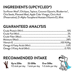 Shameless Pets Dental Treats for Dogs, The Tooth Berry - Healthy Dental Sticks with Immune Support for Teeth Cleaning & Fresh Breath - Dog Bones Dental Chews Free from Grain, Corn & Soy