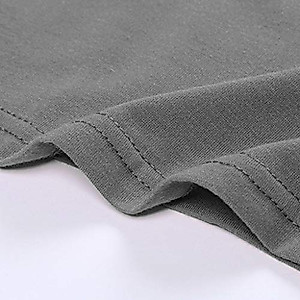 YOMXL Sexy Women Tank Tops Summer Feather Print Long Vest Loose Crop Racerback Athletic Yoga Tops Tee Gray