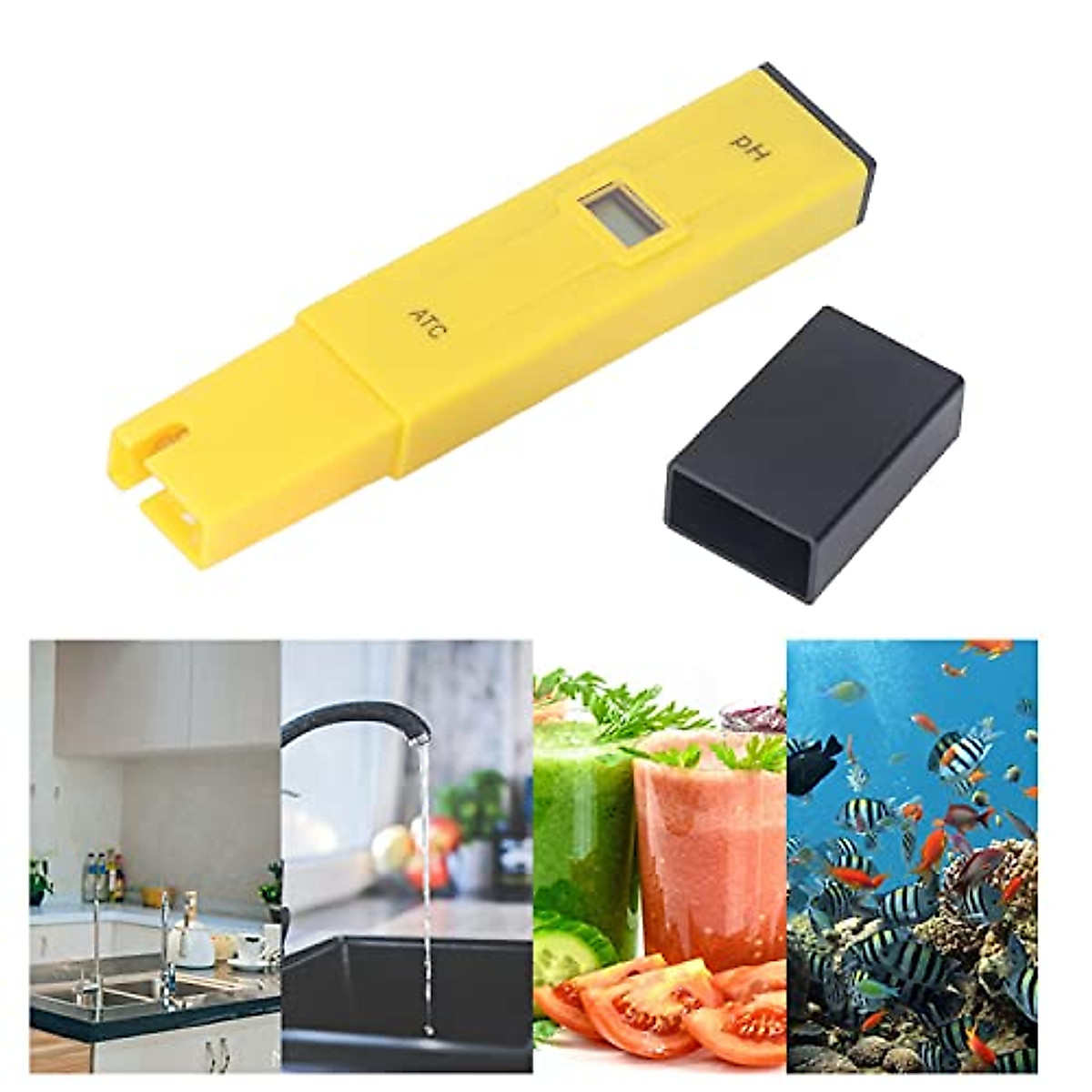 PH Tester, Accurate Measurement 0.00 to 14.00ph Resistant Probe PH Analyzer for Pool