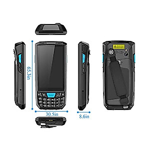 RUGLINE 2024 Android Barcode Scanner, Android13 PDA, 4GB+64GB Barcode Scanner with Keypad, Equip with Honeywell N6703 1D 2D QR Code Scanner, IP66 Inventory Scanner with Software for Warehouse