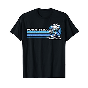 Vintage Retro Summer Vacation Costa Rica Pura Vida Beach T-Shirt
