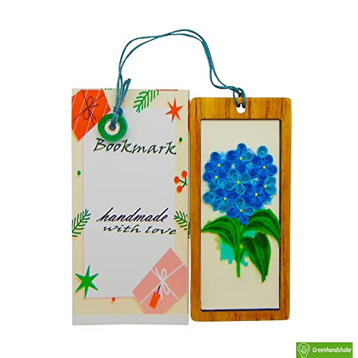 Beautiful Quilled Ornament Doubling as a Bookmark Collection, Thick and Stylish! Great Gifts for Friends, Family, Mothers Day, Christmas, Valentine, Teachers, Students (Hydrangea Bouquet)