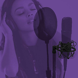 On-Stage MY430 Studio Microphone Shock Mount, Black & MA-100 3/8" Male to 5/8" Female Mic Screw Adapter