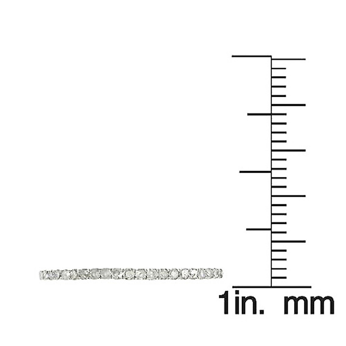 10k White Gold Thin Diamond Wedding Band (1/7 cttw, I-J Color, I2-I3 Clarity)