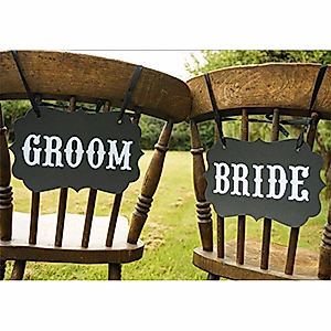 Bride and Groom Chair Signs