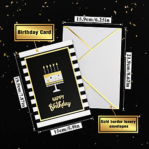 Birthday Card LIGHTS & MUSIC Birthday Card with Large Cake - Musical Birthday Card BLOW OUT CANDLE & Plays Happy Birthday Song, 3D Pop-Up Birthday Cards for Men & Women, Him or Her, Wife or Husband