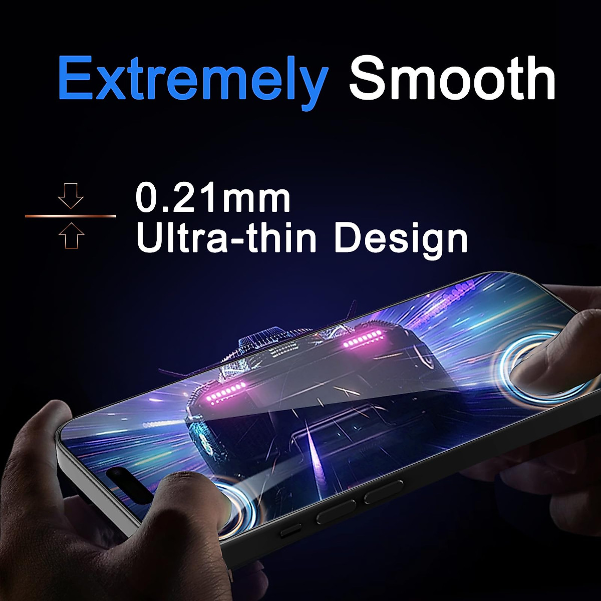 Ferilinso [Auto Dust Install] 3 Pack Screen Protector for iPhone 16 Pro Max [Phone Case fit], 3 Tempered Glass Camera Lens Protector Accessories for Apple