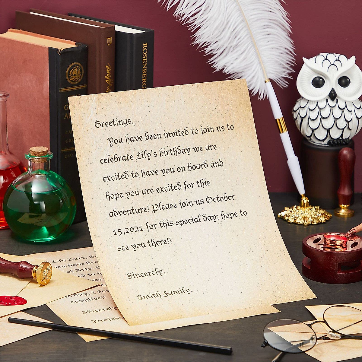 Best Paper Greetings 48 Pack Vintage Style Stationery Paper and Envelopes Set, 96 Piece Stationary Set for Writing Letters, Party Invitations, Scrapbooking, Penpal, Calligraphy (8.5 x 11 Inches)