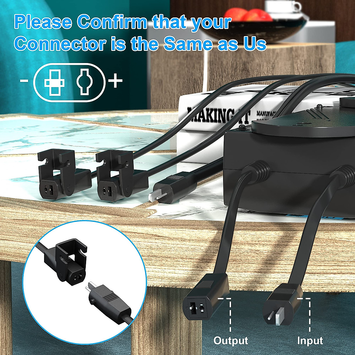 Ponkor Battery Pack for Reclining Furniture- 2500mAh Power Recliner Battery Pack Rechargeable, Universal Furniture Battery Pack with 2-Pin Electric Cord for Lift Chairs Sofas- Power Supply