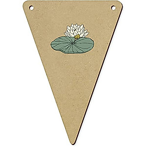 Azeeda 5 x 140mm 'Lilly pad' Wooden Bunting Flags (BN00076076)