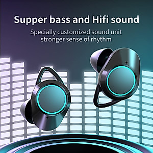 Soonic Android Earbuds, LED Display Wireless Noise Cancelling Earbuds, Compatible with Apple Android, Built-in Microphone, Sweat Resistant IPX7 Waterproof Earbud Bluetooth 5.0 3300 mAh case (G08-88)