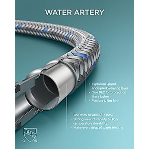 Two Handle Black Bathroom Faucet 3 Hole, FORIOUS Matte Black Faucet Bathroom with Metal Drain, Three Hole Faucet for Bathroom Sink Black, 8 inch Widespread Bathroom Faucet Black, Black Vanity Faucet