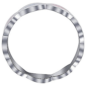 Southwestern Style Oval Turquoise and Coral Gemstone 4mm 925 Sterling Silver Infinity Band Ring for Women Size 8