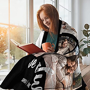 Ecautly Mothers Day Birthday Gifts for Mom, Personalized Blanket with Photos to My Mom Gift from Daughter Son, Custom Mom Blanket with Pictures Text, Valentines Day for Mom Grandma Women
