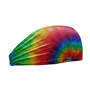 SAE99 Rainbow Tie-Dye Headband, Soft Stretchy Headband One Size Fits All
