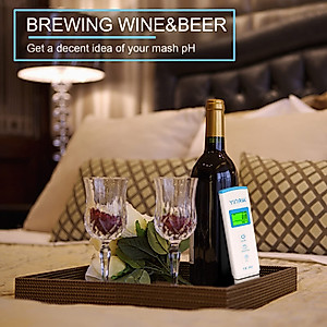 YINMIK pH Meter, Digital pH Tester for Hydroponics, pH Temp Meter with Horizontal Display for Pool, Spa, Hot Tub, Indoor Plants, Koi Ponds, Drinking Water, Wine Beer Making, Aquarium, Aquaculture