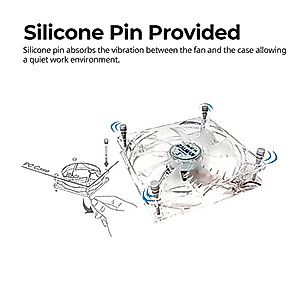 Zalman Ultra Quiet ZM-F3 120mm Blue LED Shark Fin Blade Case Fan Cooling,White ZM-F3 LED (SF)