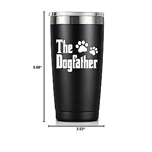 MASGALACC Dog Dad Gifts for Men - Dog Lover Mug - Dog Father Coffee Cup - Dog Fathers Day Gift - 20 Oz Stainless Steel Tumbler