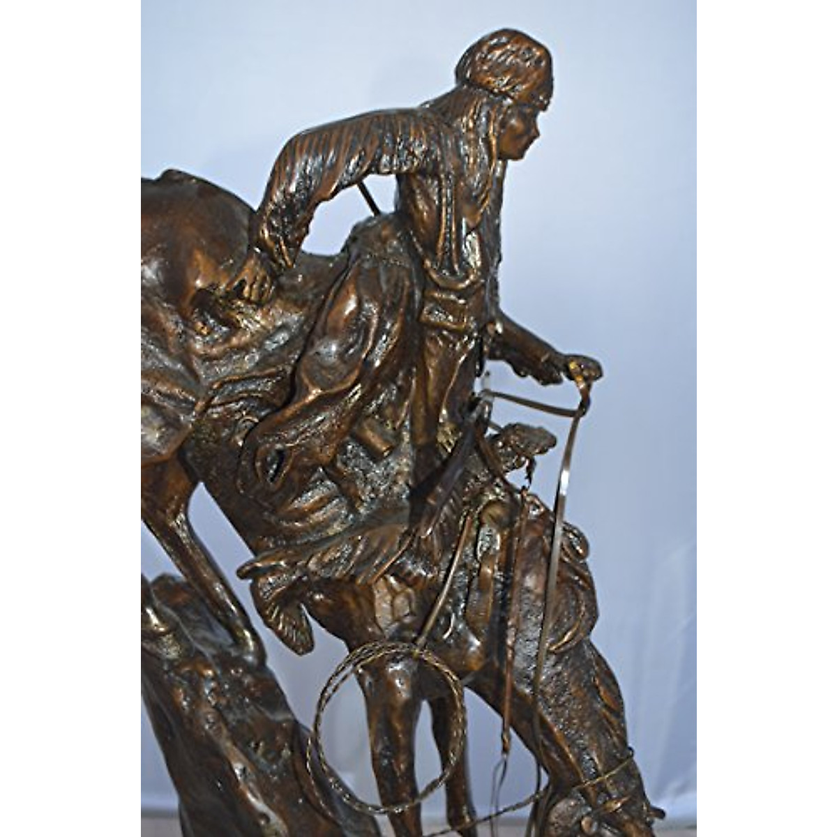 Mountain Man by Remington Bronze Statue - Size: 11" L x 11" W x 30" H.