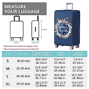TRAVELKIN Luggage Covers For Suitcase Tsa Approved,Suitcase Cover Protector Fit 18-32 Inch Luggage