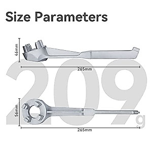 Ullnosoo Bung Wrench 55 Gallon Drum, Drum Wrench Aluminum Barrel Wrench Opener Tool for 10 15 20 30 50 55 Gallon Drum, for 2 inch and 3/4 inch Bung Caps