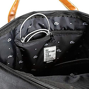 Skunk Weekender - Smell Proof Bag w/ Combiation Lock (Black/Brown Leather)