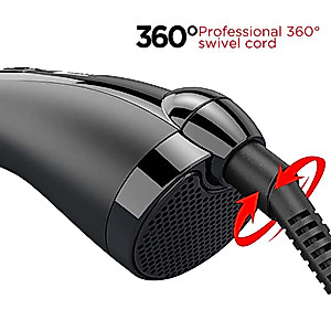 Ceramic Hot Air Brush Styler and Dryer One-Step Hair Dryer and Volumizer Lightweight 1000W Blow Dryer Brush Ionic 3 in 1 Curling Brush Hair Dryer