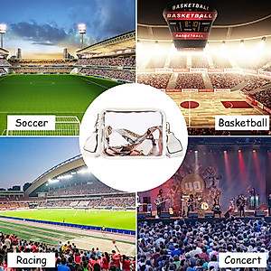 Clear Purse for Women Clear Crossbody Bag Stadium Approved Small Clear Hangdbag Cute Clutch Purse for Sports Concert Aesthetic Christmas Gift for Women Girls