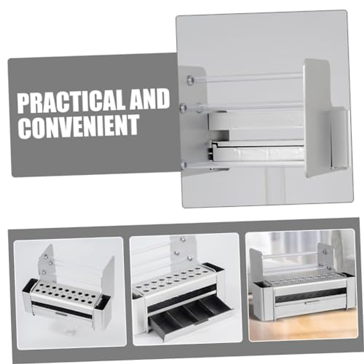 WHAMVOX Screwdriver Tool Storage Rack Silver or Pvc Portable Tool Organizer Rack Pe Tool Organizer Holder Tool Organizer Rack with Drawer