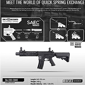 Evike Airsoft - Specna Arm.s/Rock River Arm.s Licensed CORE Series M.4 AEG (Model: M.4 SB.R Sup.Press.ed / 2-Tone Black & Tan)