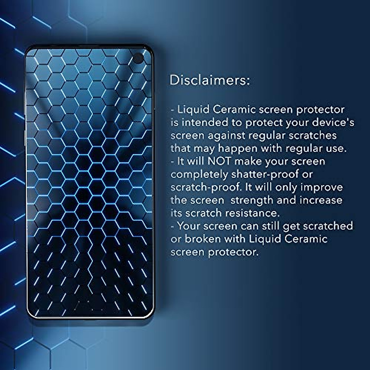 LIQUID CERAMIC Glass Screen Protector Wipe On Scratch and Shatter Resistant Nano Protection for All Phones Tablets Smart Watches - Universal