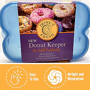 Donut Fresh Container (Holds 6 Donuts) - Reusable Donut Storage/Donut Saver Container - Eco Friendly - A Shark Tank Product