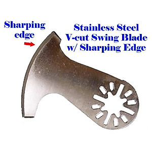 4 Stainless Steel Side Scraper w/ Sharping Edge Oscillating Multi Tool Saw Blade for Fein Multimaster Bosch Multi-x Craftsman Nextec Dremel Multi-max Ridgid Dremel Chicago Proformax Blades