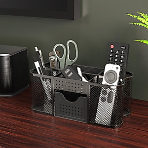 DecoBros Desk Supplies Organizer Caddy, Black