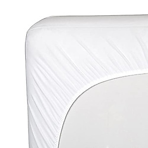 Sealy Allergy Protect Antimicrobial Waterproof Fitted Toddler Bed and Baby Crib Mattress Pad Cover Protector, Noiseless, Machine Washable and Dryer Friendly, 52" x 28" - White