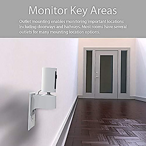 Outlet Mount for Ring Indoor Cam, 2 Pack Plug-in Wall Mount Stand with Power Adapter Only for Ring Indoor Camera, 360 Degree Swivel and Space Saving Design (Ring Camera are Not Included.)