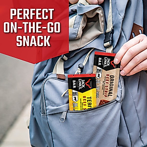Jack Link's Protein Bars, Sweet Habanero, 12 Count - 7g of Protein and 80 Calories Per Jerky Bar, Made with Premium Beef, No added MSG - Keto Friendly and Gluten Free Snacks