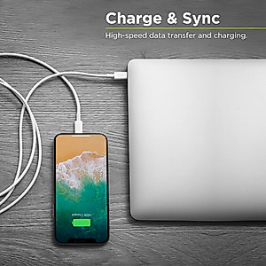 PureGear USB C to Lightning Cable (3 ft, White), MFi Certified Cable for iPhone 14 Pro Max/14/13 Pro Max/13/12 Pro Max/12/11 Pro Max/11/X/XS/SE/AirPods Pro, Supports Power Delivery Fast Charging Cord