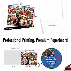 The Best Card Company - Variety Pack of 20 Christmas Greeting Cards with Envelopes, Humor Holiday Assortment for Men and Women (10 Designs, 2 Each) Merry Christmas to Zoo AM6652XSG-B2x10