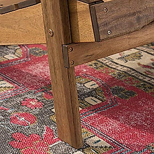 Christopher Knight Home Malibu Outdoor Acacia Wood Adirondack Loveseat, Natural Stained