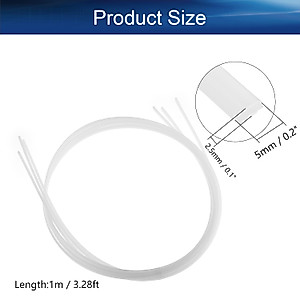 Bettomshin 3Pcs 3.28Ft Length PE Welder Rods Plastic Welding Rods, 0.2Inch Wide 0.1Inch Thick for Pipe Dustbin Fenders White