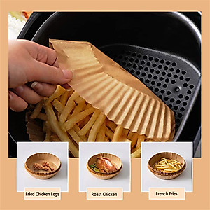 50PCS Air Fryer Parchment Paper Liners Non-Stick Disposable Paper Tray Barbecue Plate Food Oven Kitchen Round Baking paper food liners